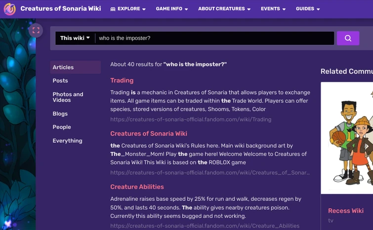 the wiki is sus | Fandom