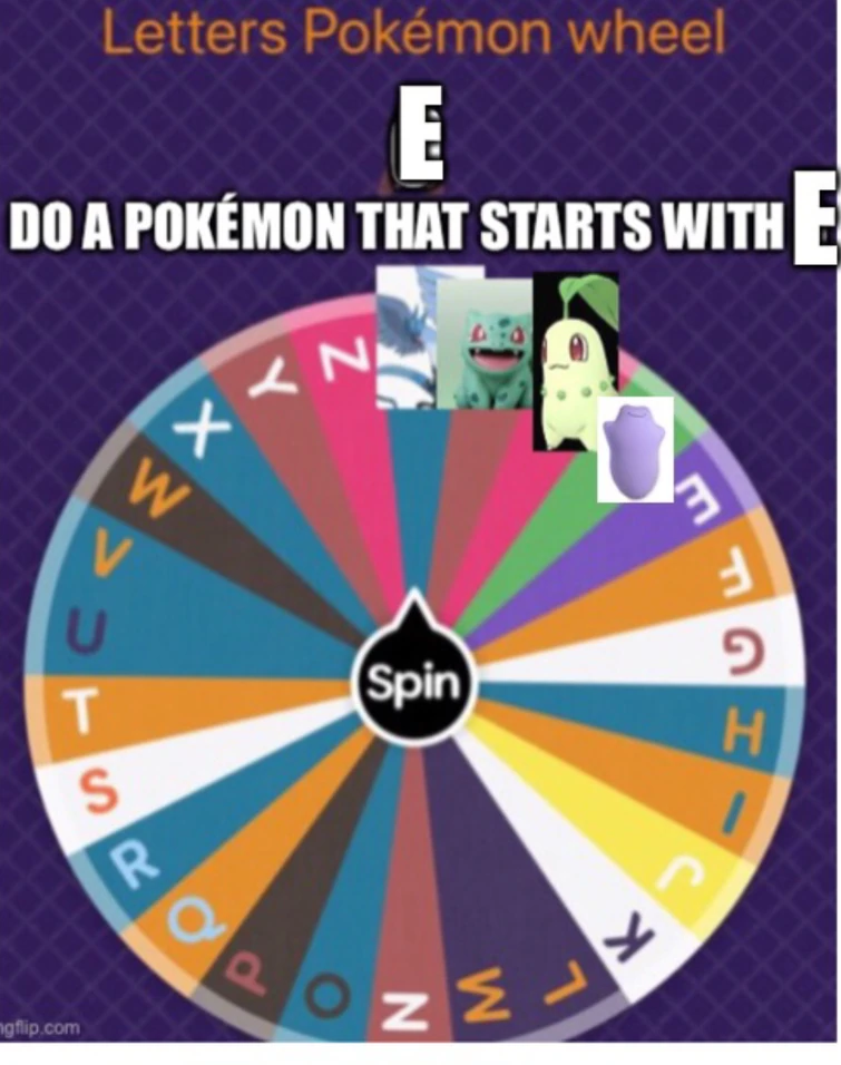Pokémon lettered wheel E | Fandom
