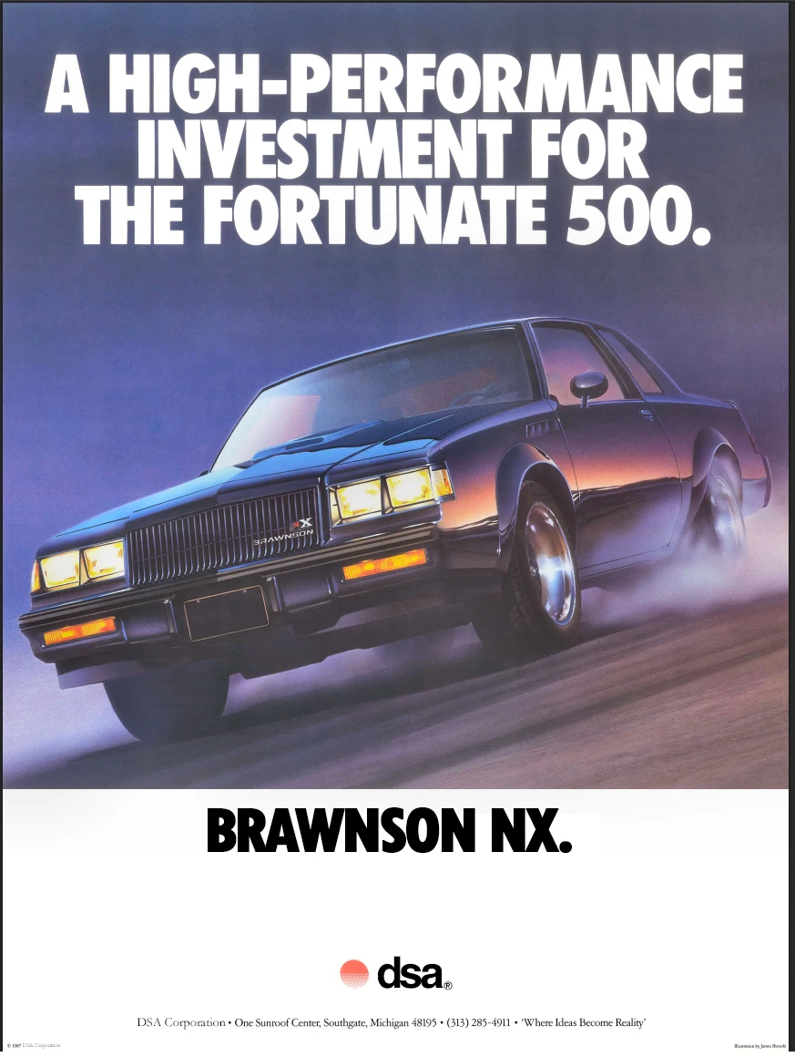 1987 Brawnson Noble Sport Coupe NX poster ad | Fandom