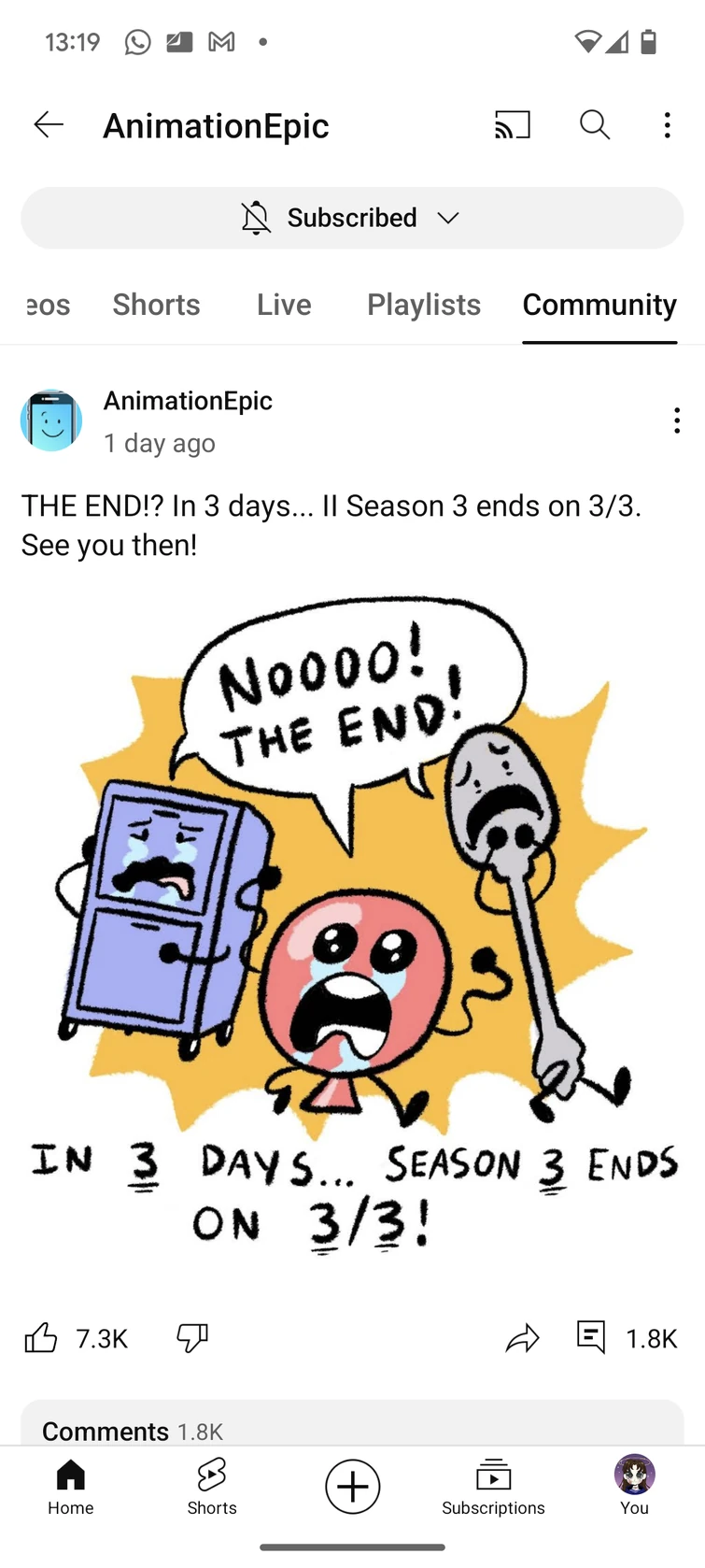 Dude tomorrow it's the true finale. Get ready. | Fandom