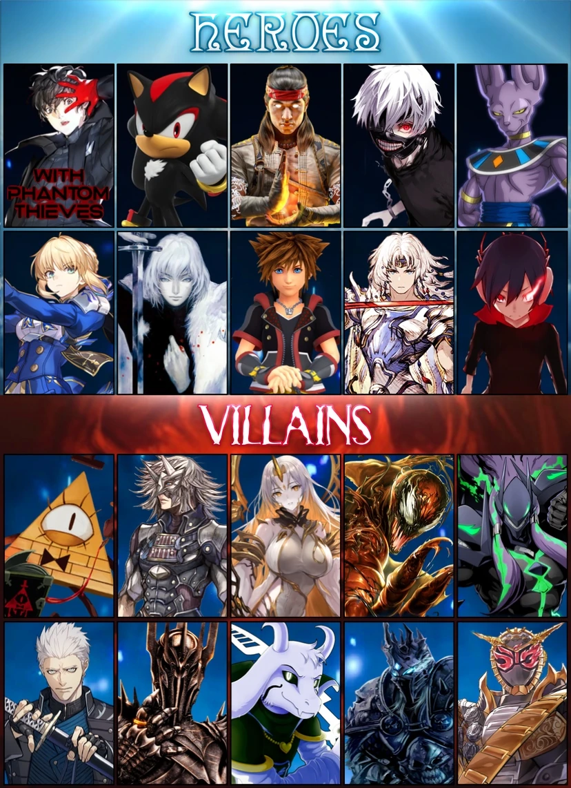 Heroes vs Villians roster I made + who I think wins imo | Fandom