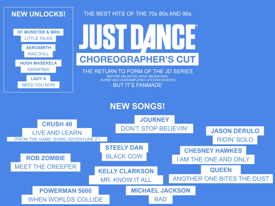 New songs and unlocks for JDCC [Fanmade JD that is a return to form ...