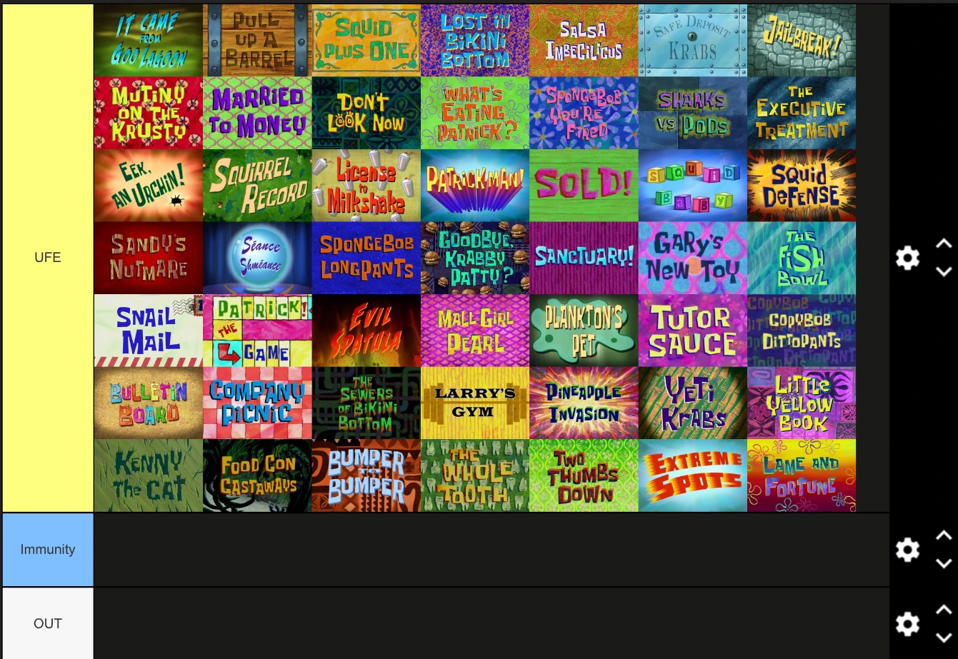 SpongeBob Season 9FRG PT 1. , choose one episode to go to Immunity and ...