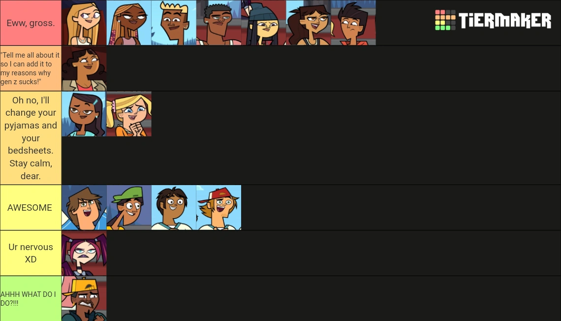 TD Reboot characters reactions to "I pissed the bed* | Fandom