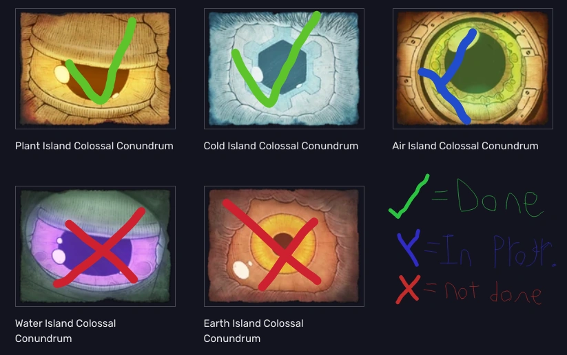 Here is the progress of my colossal conundrum from a few days ago ...