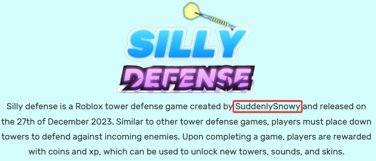 Discuss Everything About Silly Defense Wiki | Fandom