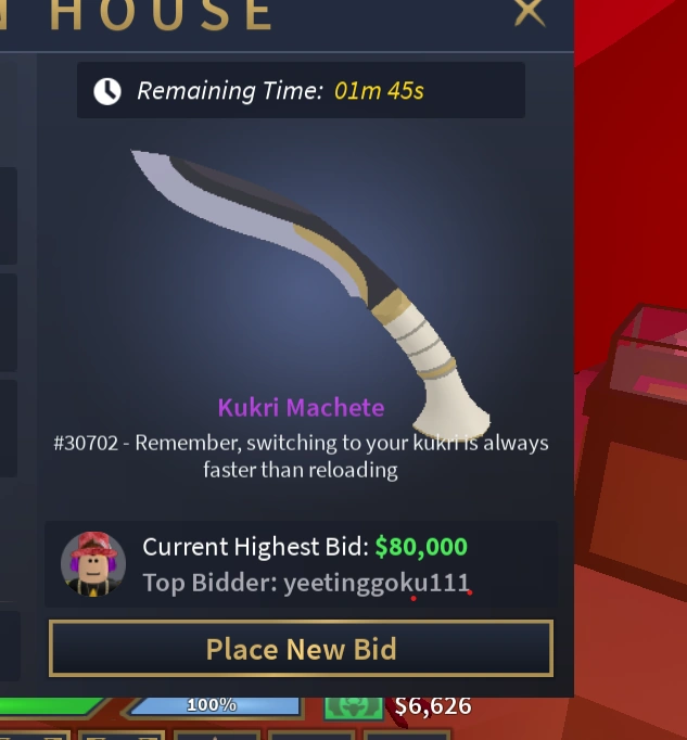 Trading/selling gold kukri for 90k | Fandom