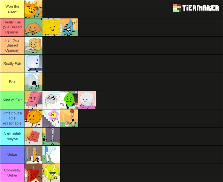 My opinions On how fair season 1 (BFDI)'s eliminations were | Fandom