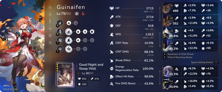 help with guinaifen build? | Fandom