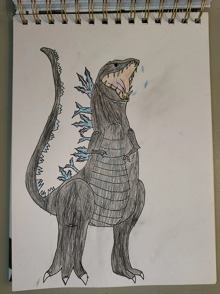 My first time drawing Gojira himself! | Fandom