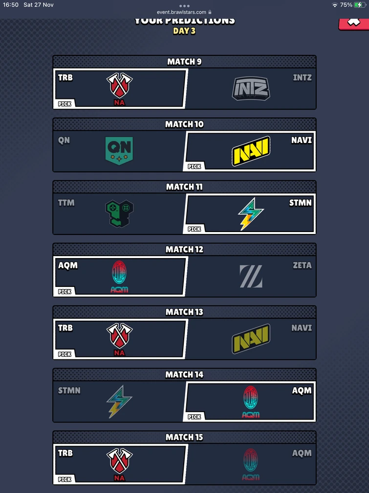 Current points + predictions for d3 | Fandom