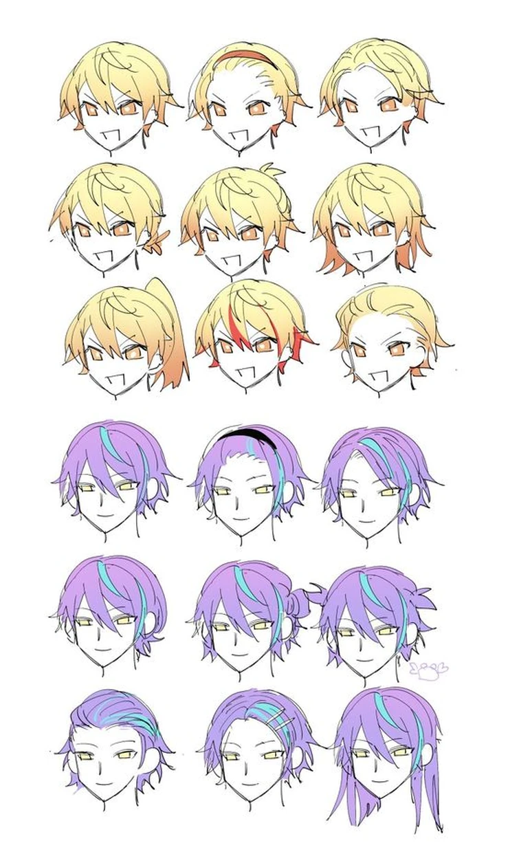 Anime Boy Hair Reference