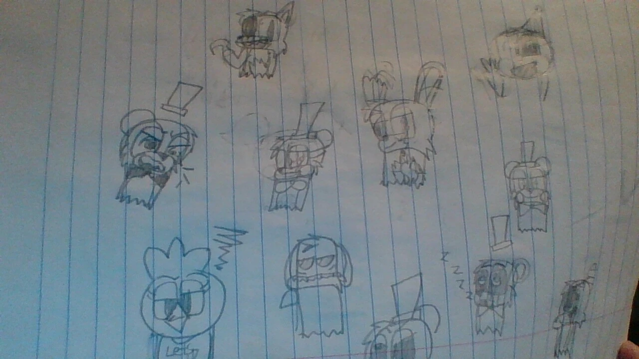 NoW I drew Random expressions on random animatronics- | Fandom