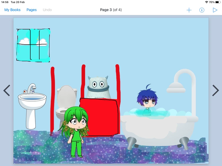 Here’s my artistic house with the characters! Please like and comment ...