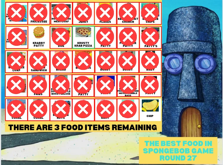 The best food in SpongeBob game round 27 | Fandom
