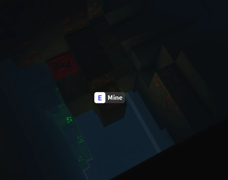 i zoomed out using shift lock in the miner job and i found emeralds ...