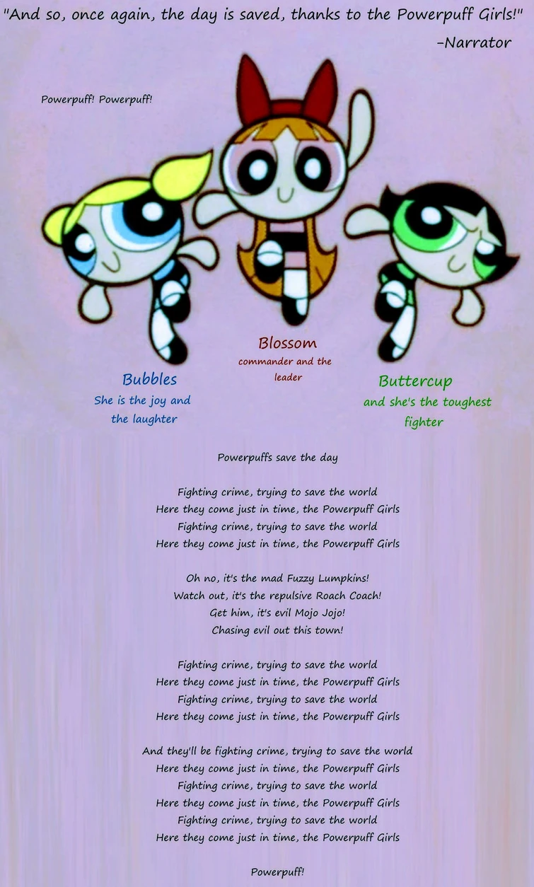 Powerpuff girls ending song. | Fandom