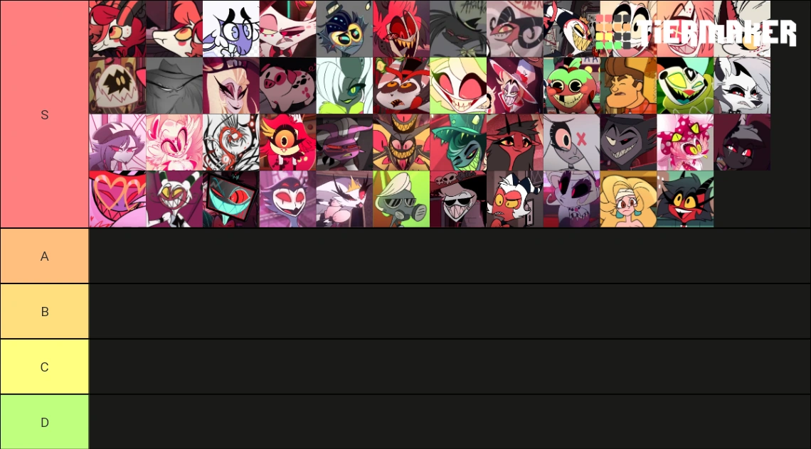 My Hazbin Hotel/Helluva Boss tier list, hope you all like it. | Fandom