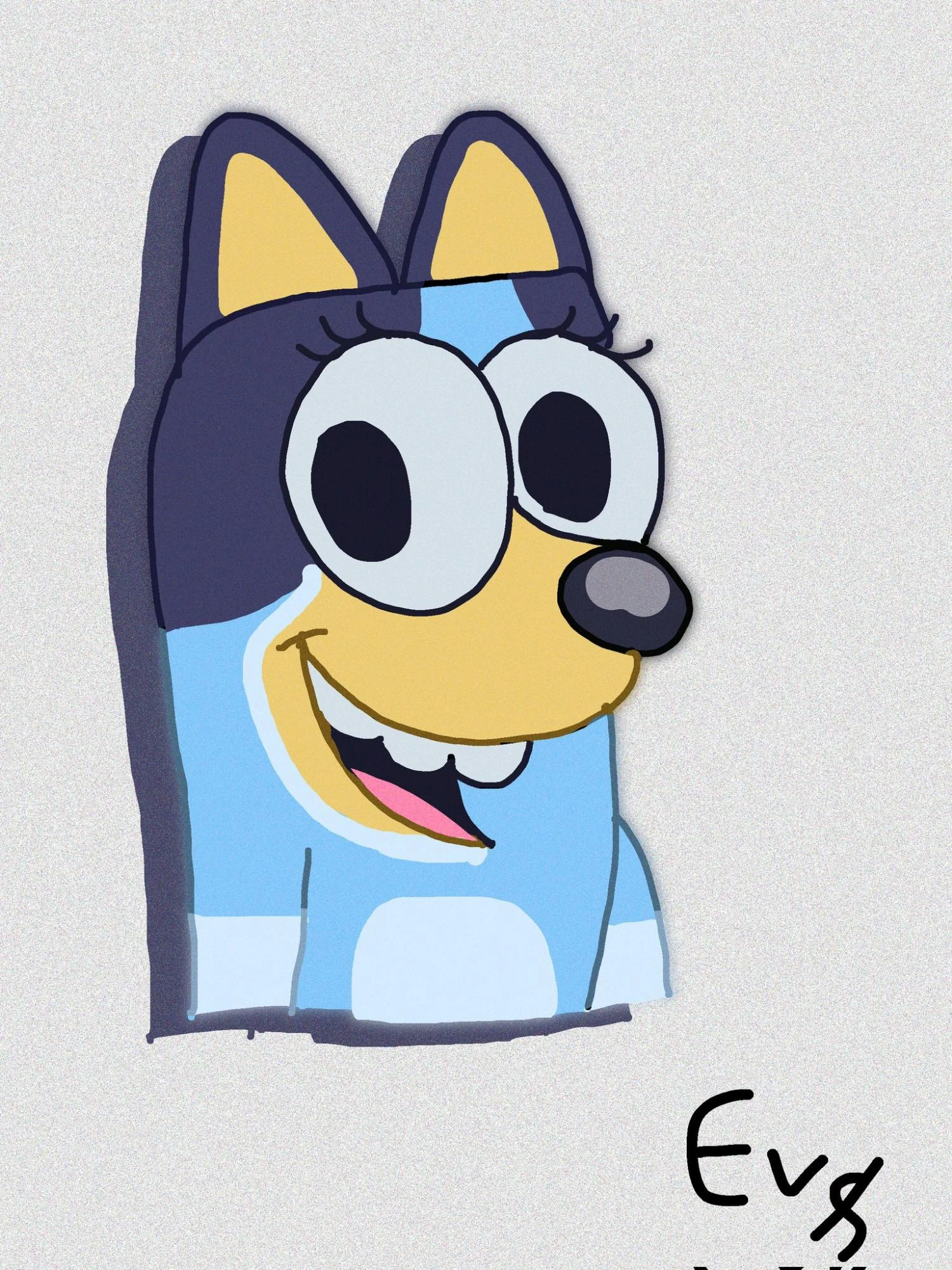 My drawing of Bluey if the show used cels | Fandom