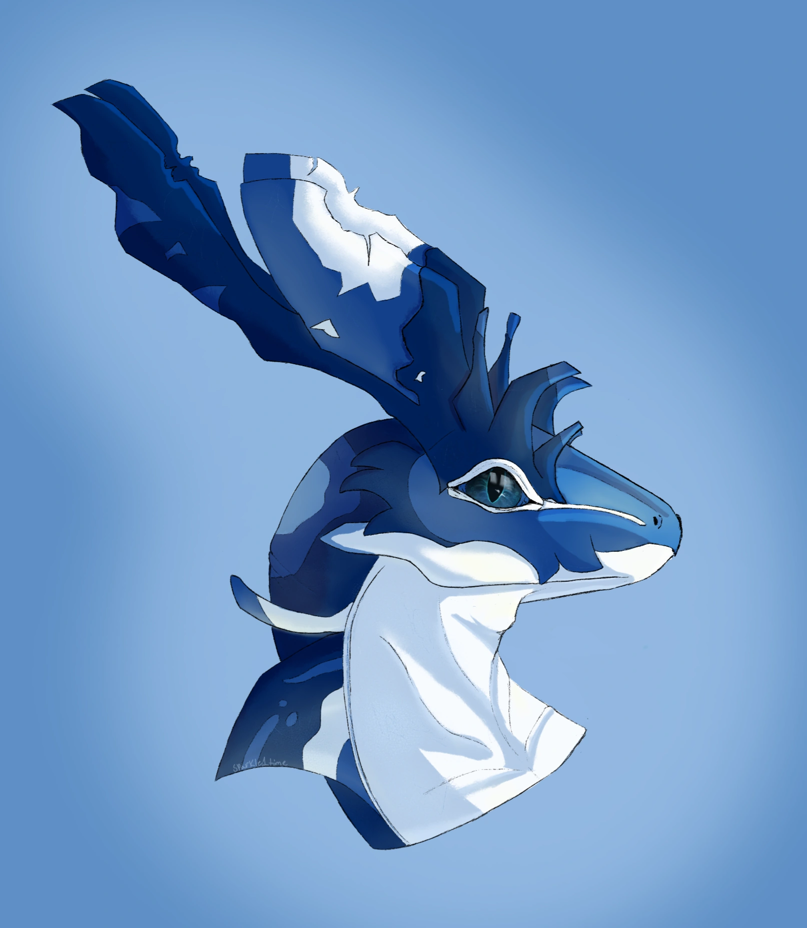 Day 1 of drawing every dragon in my inv •||• 1/28 Blue Jay the Geliken ...