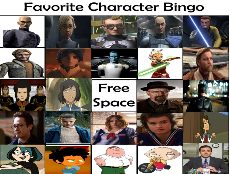 The BEST Fictional Characters Of All Time Bingo Part 1 | Fandom