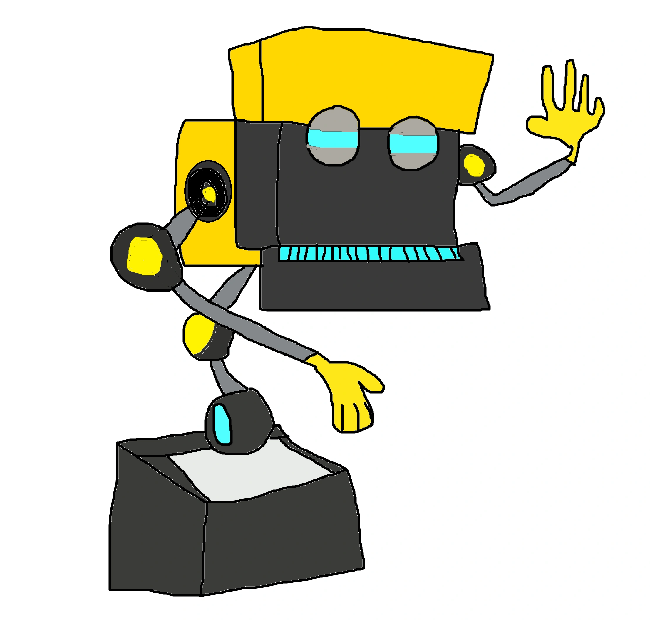Just like I did for Yacker, I Drew Cubot on Microsoft Paint. | Fandom