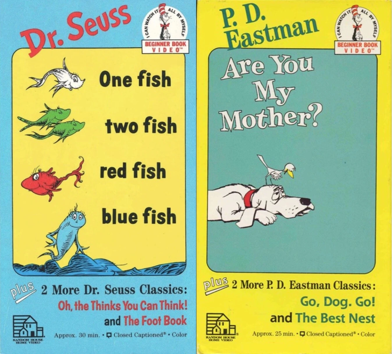 One Fish, Two Fish, Red Fish, Blue Fish and Are You My Mother? VHS | Fandom