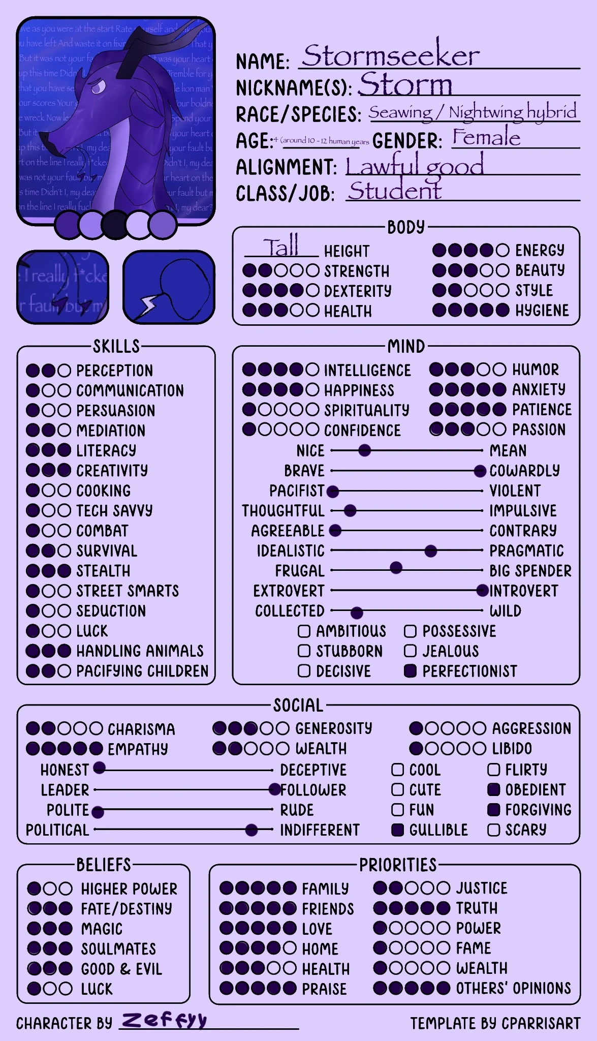 Made two character sheets for my ocs! | Fandom