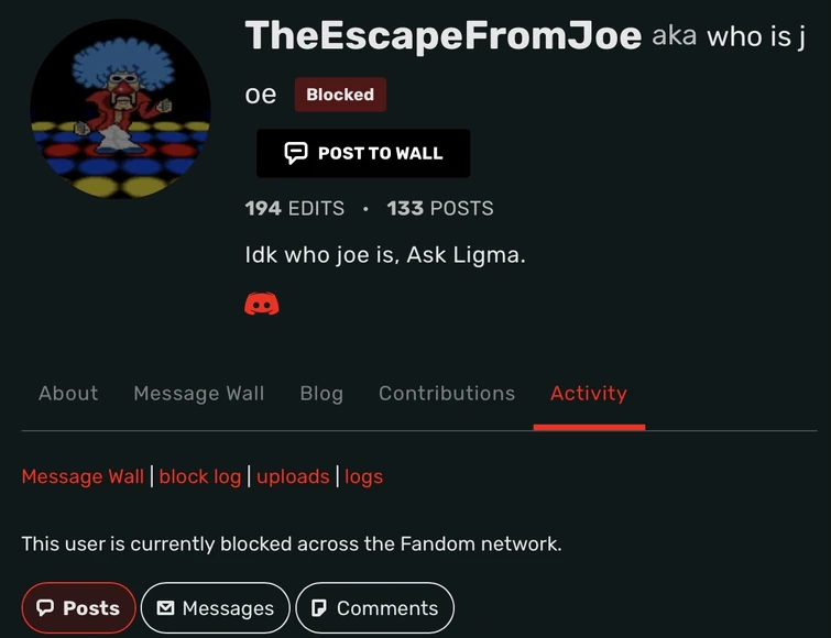 LMAO!!! 🤣 TheEscapeFromJoe got his account IP banned on the entire ...
