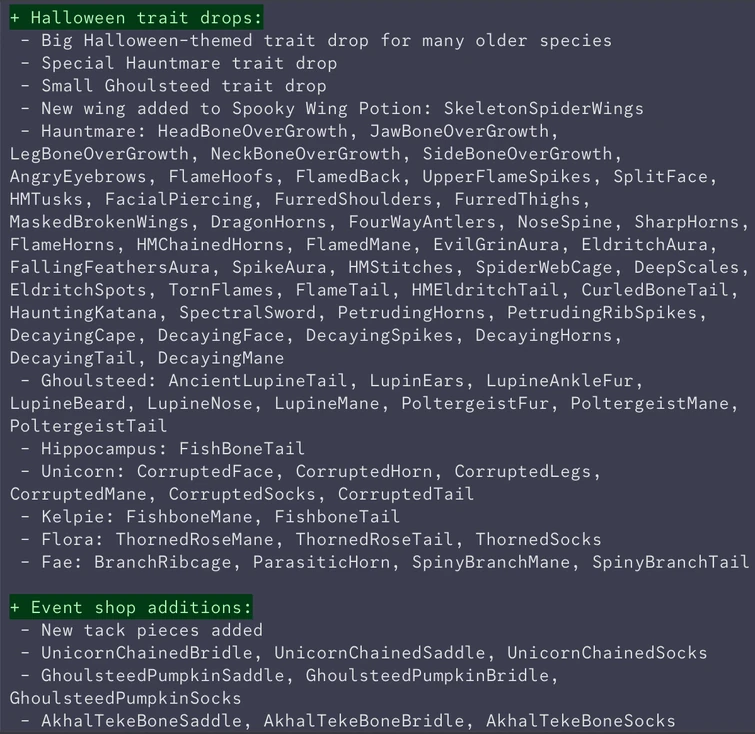 Halloween Traits, Event Shop Adds, New Harvestable, Bug Fixes — Discord Update Log [Oct 18th ...