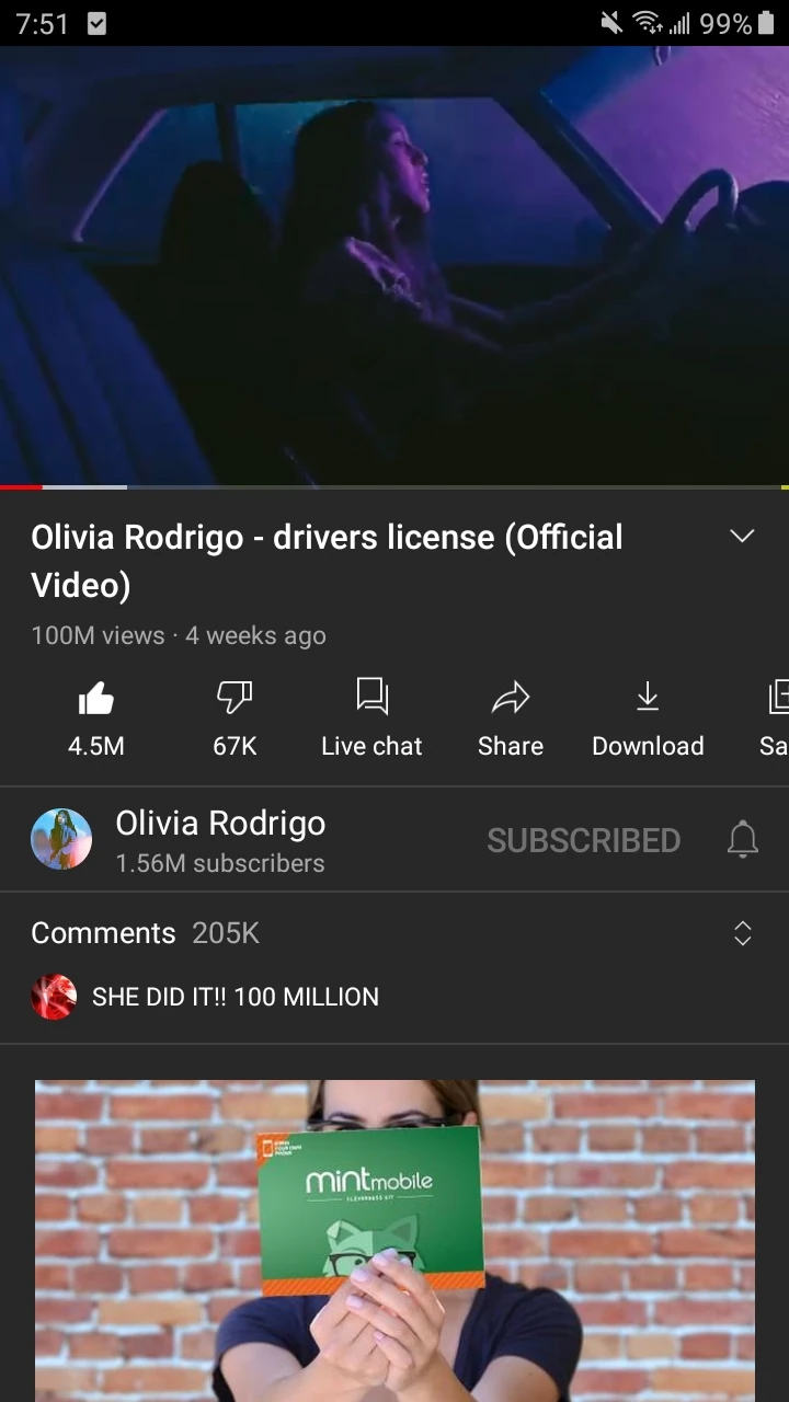 DRIVERS LICENSE HIT 100 MILLION VIEWS ON YOUTUBE!!!!! | Fandom