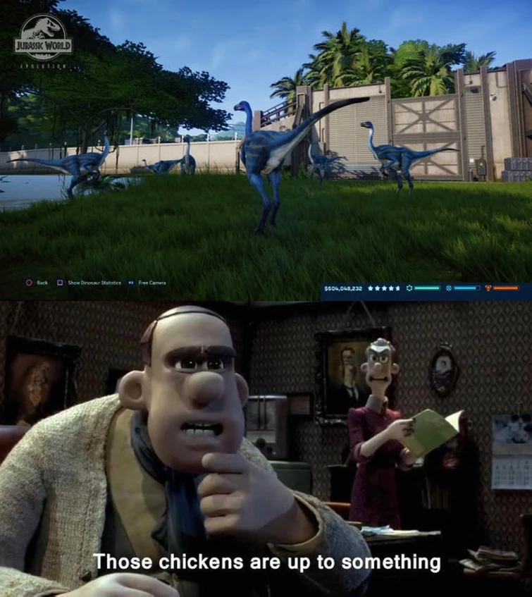 those Becky's i mean Struthiomimus are up to something JWE meme. | Fandom