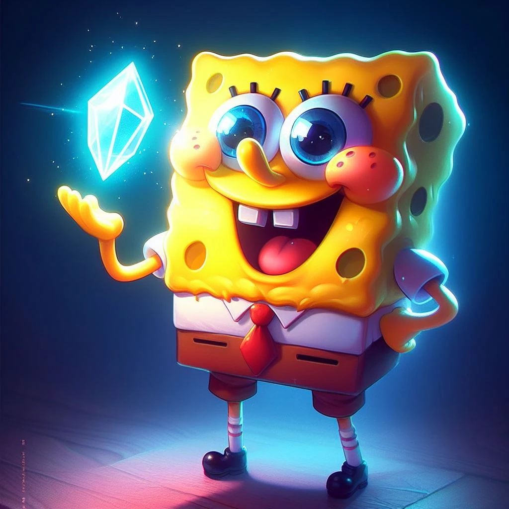 Some AI Art of SpongeBob SquarePants Holding a Crystal | Fandom