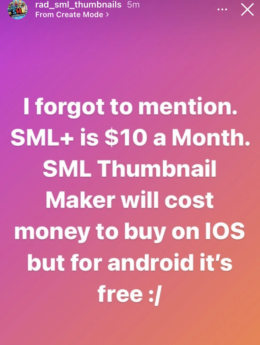 The SML Thumbnail Maker will cost money on the App Store, but will be ...