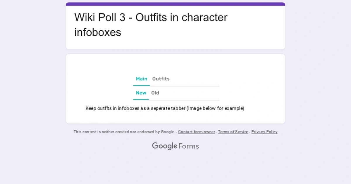 Outfits in character infoboxes | Fandom