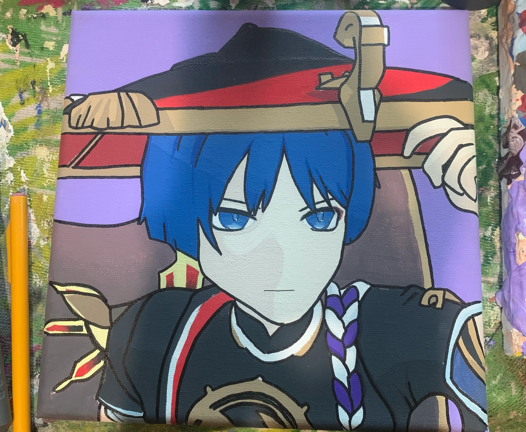 Finally finished the Scaramouche painting!! | Fandom