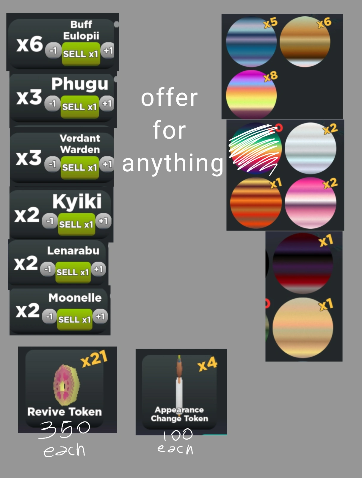 Trading stuff for the Lss event | Fandom