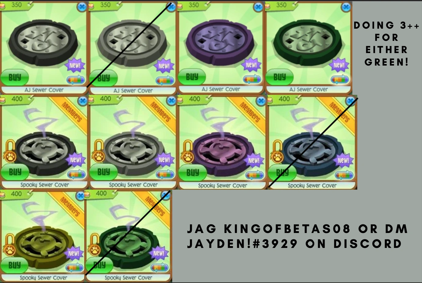 LOOKING FOR SPOOKY/AJ SEWER COVERS | Fandom