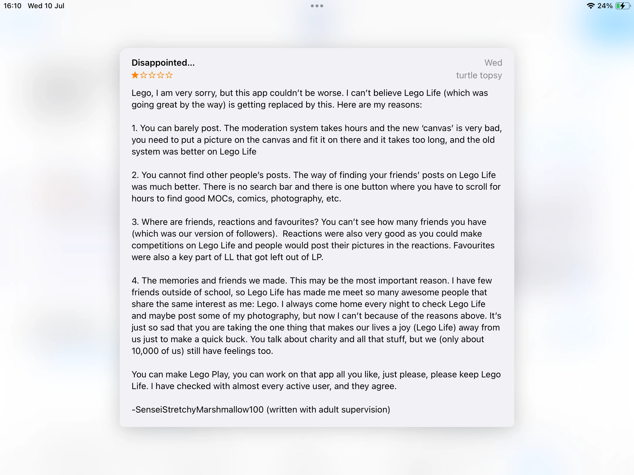 Review I did for LP | Fandom