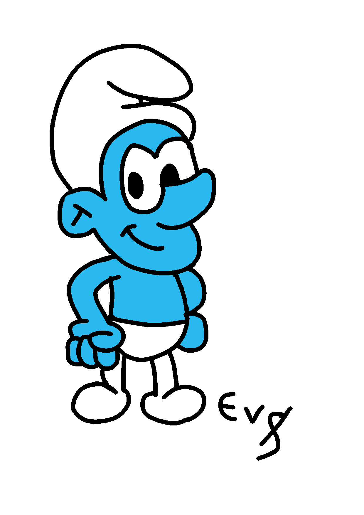 My drawing of a smurf | Fandom