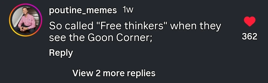 So called "Free thinkers" when they see the Goon Corner; | Fandom