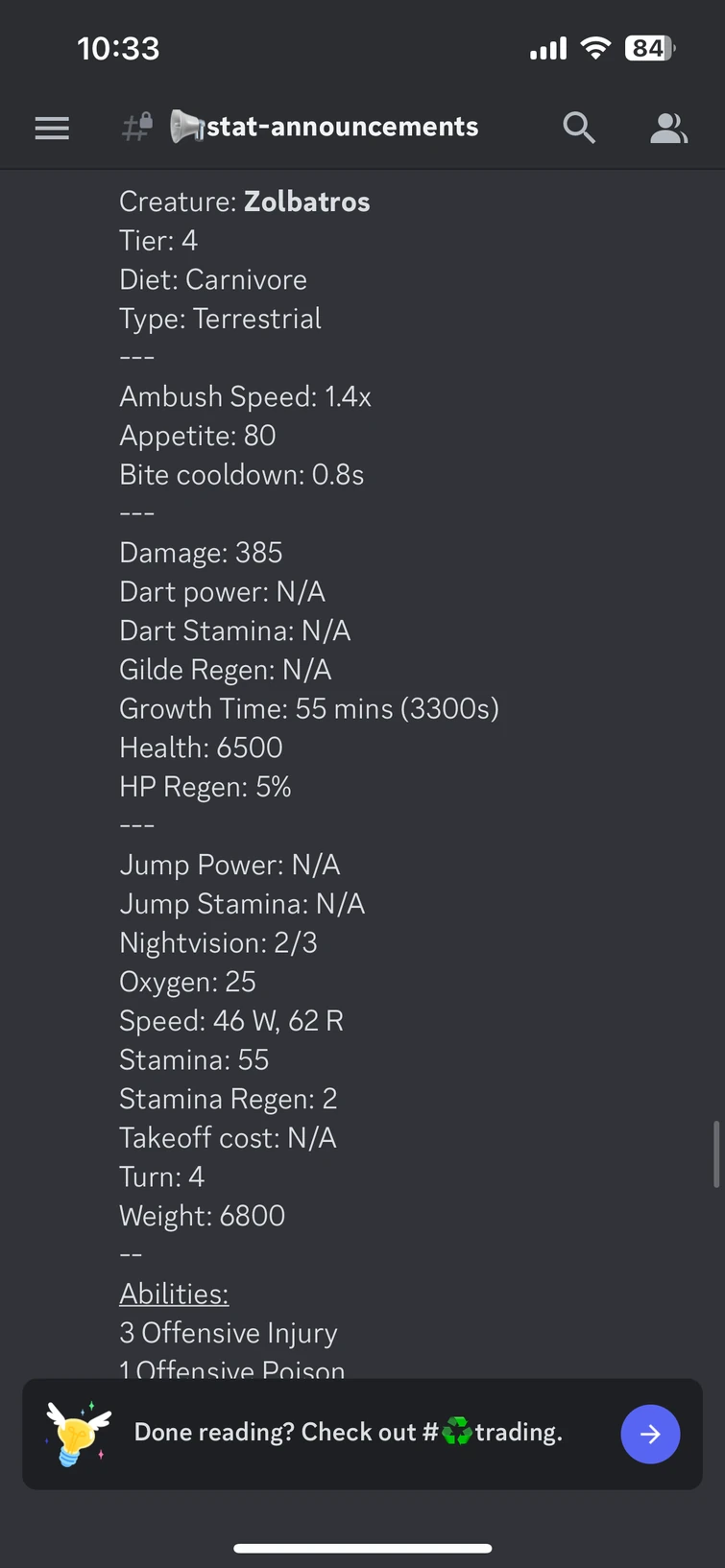 Frigilinx, zolbatros and somnia stats | Fandom