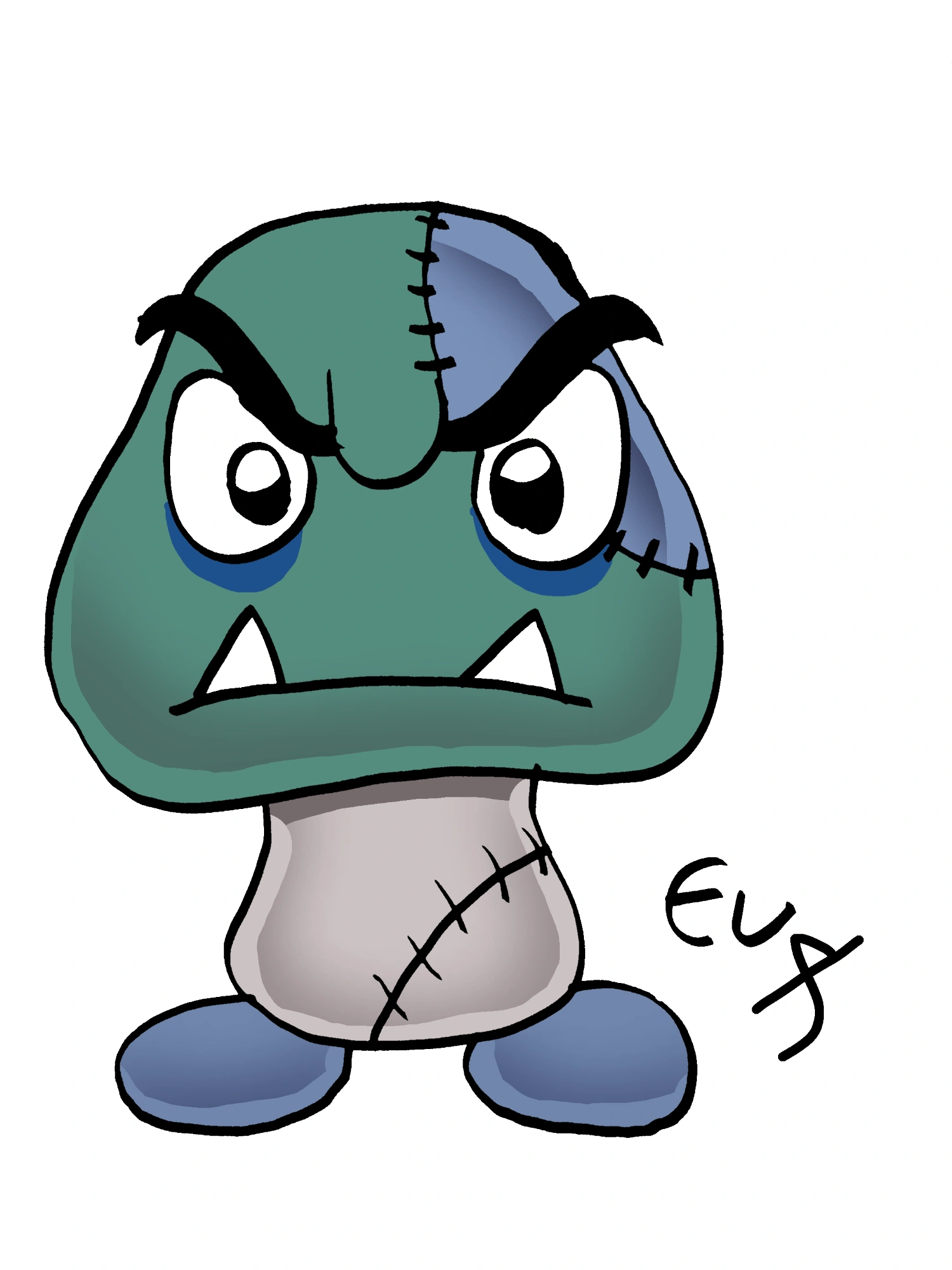 My drawing of a Zombie Goomba | Fandom