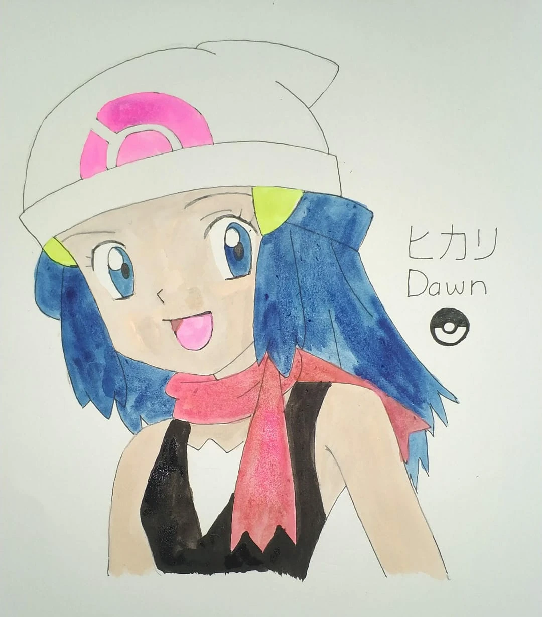 I tried drawing of Dawn from Pokémon The Series: Diamond and Pearl ...