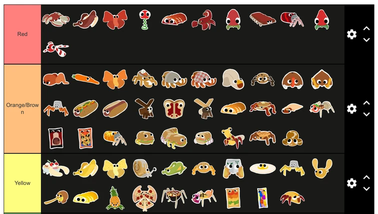 I color assorted all bugsnax in a Tier List | Fandom