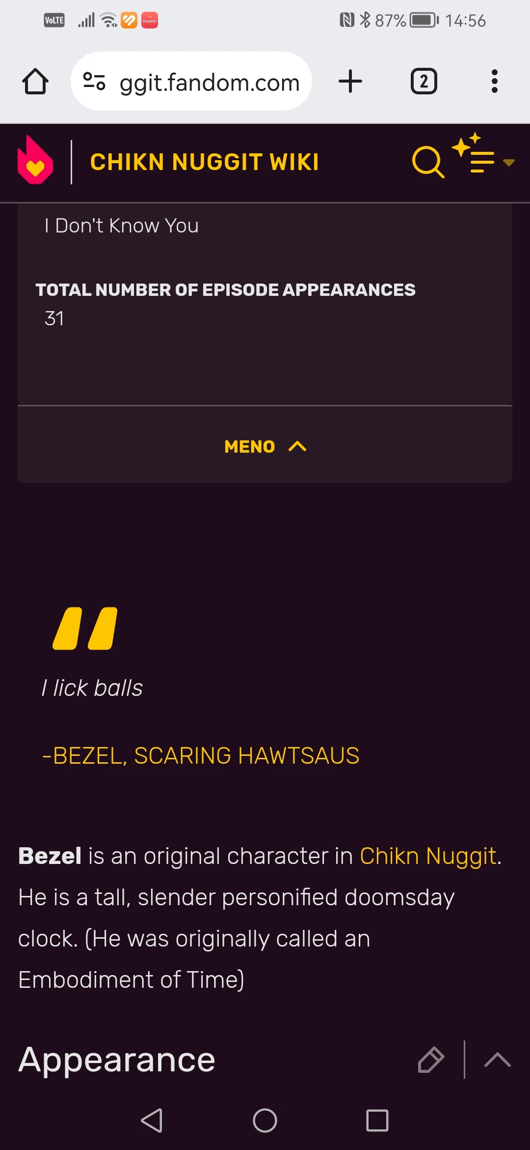 Bezel page got vandalized | Fandom