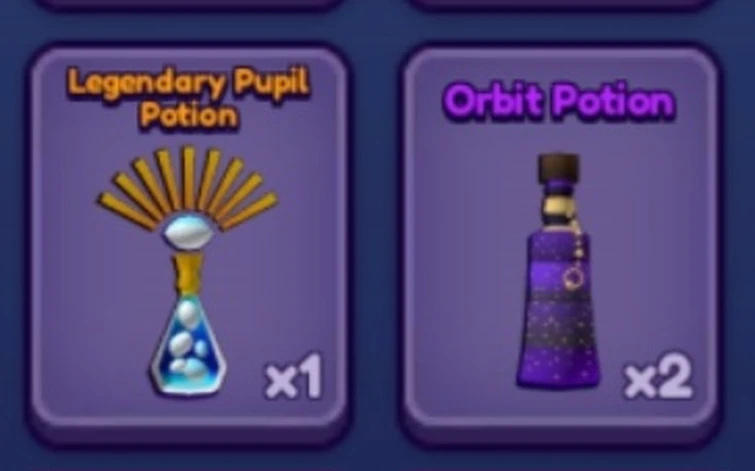 Trading/selling legendary pupil potion & 2x orbit elements | Fandom