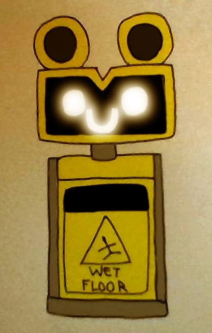 My drawing of Wet Floor Bot | Fandom