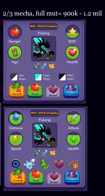 swapping/trading/selling full mut 2/3 mecha fulong! | Fandom