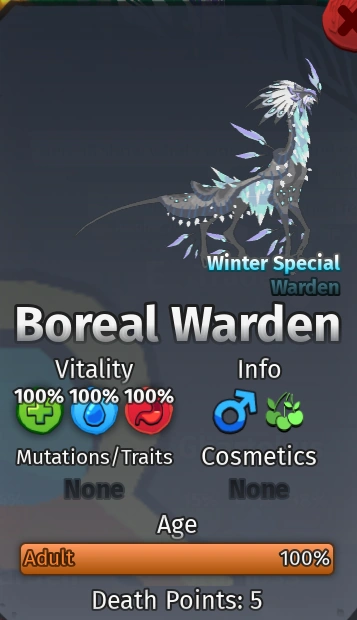 How much would i sell a fully grown male boreal save slot for? | Fandom